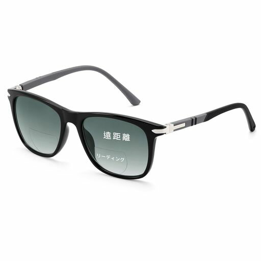 ダブルフォーカス設計:上部はサングラス、下部は老眼鏡領域。1本で屋外の眩しい日差しと室内の近距離作業を兼用可能 ブルーライトカット:PCやスマホ画面からの有害ブルーライトを軽減し、目の疲れを抑えます グラデーションレンズ:上部濃色で屋外の日...
