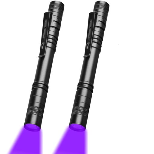 【パッケージ内容】複数のUVブラックライト懐中電灯が入り、特定の数量を選択できます。各UV懐中電灯は標準単4電池2本で駆動します(電池は含まれていません)。UVペンライトは長さ5.2インチ/13cm、重さはわずか0.2オンスで、日常使用に非...