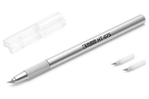 ホビーツールシリーズ 本体サイズ:長さ約125mm/直径約8mm 本体材質:アルミ合金/回転刃材質:炭素工具鋼 (SK5) 専用替刃2個付属