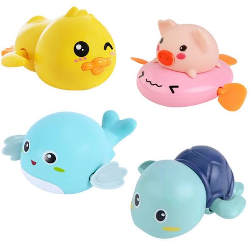 💦【セット内容】水遊びおもちゃ*4、カルガモ+イルカ+カメ+子豚、色はランダム。 💦【使いやすい】お風呂のおもちゃには回転装置が付いていて、時計回りに回転して、それを水に入れると、速く泳ぐことができます。 &...