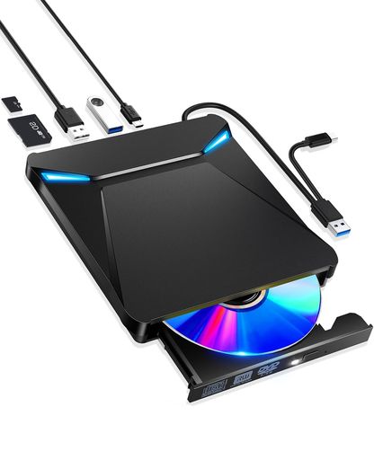 💽【最新チップで性能向上&amp;快適な操作性を実現】この外付けCD/DVDドライブは、従来製品に比べて大幅に性能が向上した最新の高性能チップを採用しており、高速かつ安定したデータ処理を実現します。読み取りや書き込みの精度が...