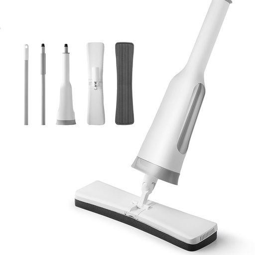 【手洗い不要吸水モップ】:1.モップは絞り器付き、3回ほど繰り返して水を絞ると、洗浄を手で洗う必要がなく綺麗になれます。2.クリーナー剤と合わせて使用するのがよい、掃除はもっと簡単で便利です。頑固な汚れを効果的に除去にできます。 【乾湿両用...
