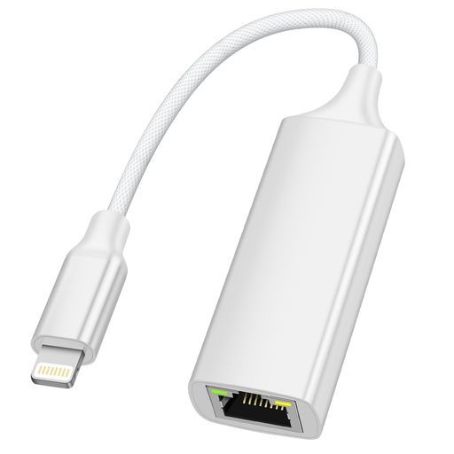 【Linghtning-RJ45有線LANアダプタ】ライトニング有線lan搭載したi-phone//i-Padをイーサネットと有線接続でルーターに接続します。不安定なWIFIや有線接続の不足などの問題を解決します。バッファリングなしでネット...