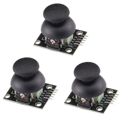 Arduino PS2用ゲームジョイスティックモジュール、2.54mmピンを備えた電子ビルディングブロック標準コネクタ。 コネクタ:+5Vcc - GND - VRX - VRY - SW。 X、y 軸 2 ポテンショメータの出力は AD ...