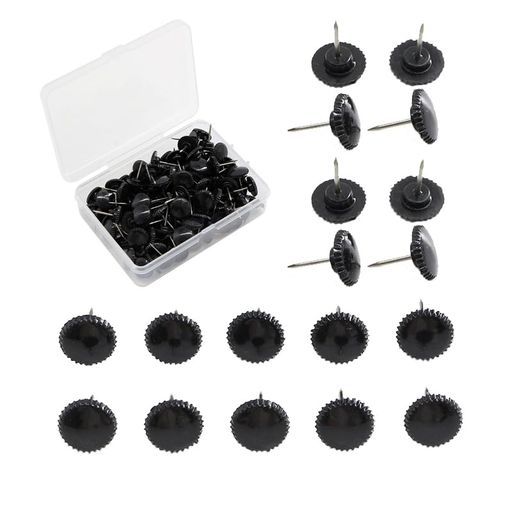 カラー:ブラック 材料:鋼線+プラスチック サイズ:16.5*12mm セット内容:100本 使用方法:ラベル固定、絵画用具、写真固定、事務用品、家の装飾、日常生活に非常に適しています。