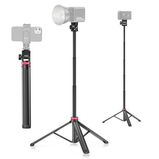 【より軽量で安定性UP】Ulanzi MT-79 ライトスタンドはアルミ製の脚スタンド、耐久性に優れた、脚直径が48cm、もっと丈夫です。三脚部に二重アルミ合金部品強化設計を加えたので、安定性が更に良くなります。また、足は滑り止めのゴムが付...