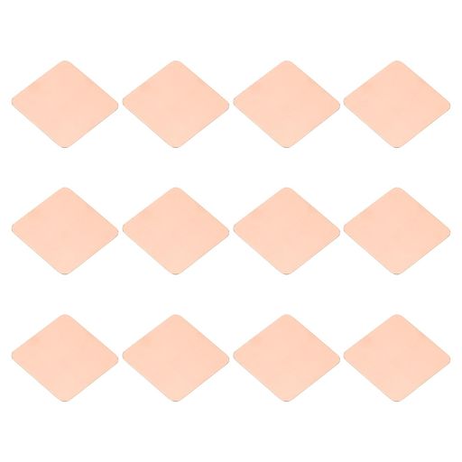 [仕様]製品名:銅製ヒートシンク。サイズ(長さx幅x高さ):15x15x0.3mm。内容:銅製ヒートシンクx12個。カラー:銅色。 [素材]銅製ヒートシンクは温度が高いはつねつする機器から吸熱して空気の中に伝導します。機器は高い温度の中でも...