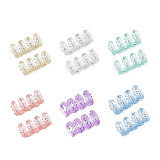 【仕様】12個入(リピョンク・紫・透明・黄・緑・青各色2個)【材質】プラスチック。 【自由に中身を調整可能】透明なルーズリーフバインダーリングは手動で簡単に開閉でき、自由に中紙の追加や削除が可能です。必要な枚数に応じて調整でき、使い勝手が非...