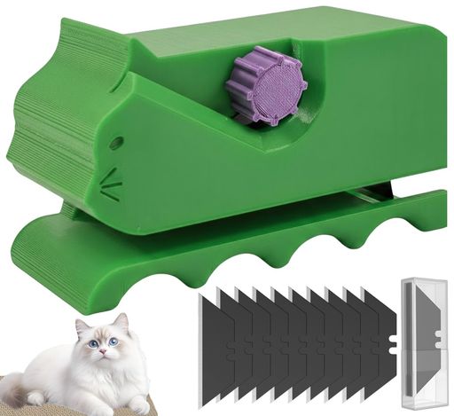 猫じゃらし板を作る 【スムーズで効率的な切断】このダンボールカッターは、滑らかなスライド式設計と鋭利な刃により、ダンボールを迅速に切断できます。簡単にスライドさせるだけで、細長い条形形状に加工できます。さらに付属の10枚の予備ブレードで(注...