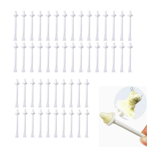 【パッケージ内容】50個セット。サイズ6.7cmx1.5cm。 【高品質素材】高品質のPPプラスチックで作られており、防錆性、耐腐食性があり、表面は滑らかで肌に優しく、快適な使用感を提供します。安心して使用できます。 【使用便利】鼻のワック...