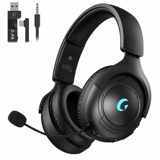 【音画同期·安定高速接続】ゲーミングヘッドセットに高性能2.4GHzロスレスワイヤレス伝送技術を搭載し、広範囲でも途切れない安定接続を実現、ゲーム時の遅延トラブルを完全解消。超低遅延設計により映像と音声が完璧に同期し、50mmドライバーが重...