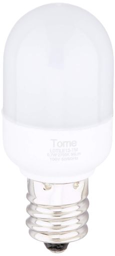 2x4.8cm AC100V 消費電力0.7W 電球色2700K 全光束35lm 寿命40000時間密閉器具対応 断熱材施工器具非対応 調光不可 本体重量6g 口金E12 密閉型器具への取り付け対応 屋外用器具への取り付け非対応 調光器対応非対応