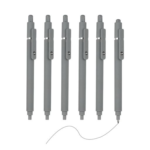 仕様:素材:プラスチック;ボディカラー:グレー;インク色:グレー;ペン先サイズ:0.5mm/0.02インチ;ペン先直径:1mm/0.04インチ;全長:14.5cm/5.71インチ;内容物:収納式ゲルボールペン6本 特徴:滑らかな書き心地と速...