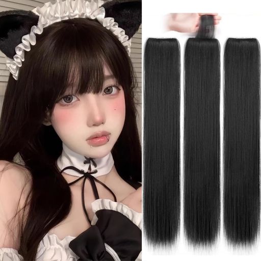 【商品詳細】3枚分割まつ毛のように分段式のセットのワンタッチエクステで、自由に組み合わせてボリュームアップしたい部分や毛量を増やしたい部分を調整できます。簡単に装着できます。