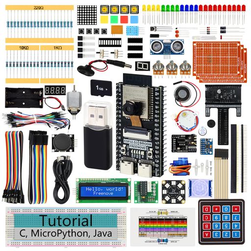 ESP32-S3 WROOM:最大240 MHzのデュアルコア32ビットマイクロプロセッサ、8 MBフラッシュ、8 MBPSRAM、オンボード2.4 GHzWi-FiおよびBluetooth 5(LE)、カメラ 3つのコードセット:Micr...