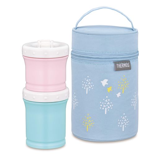 離乳食の持ち運びに [製造国] 中華人民共和国 [セット内容・付属品] 内容器(大・小)、保冷ポーチ [対象] 5ヶ月 ~ [商品サイズ] W90xD90xH165mm
