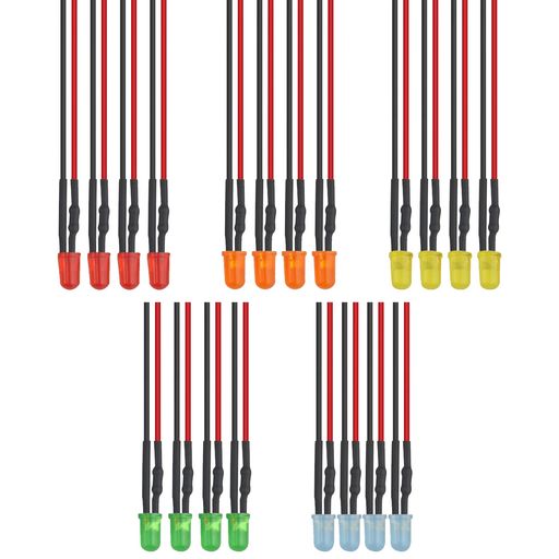 電圧:5V~12V。電流:20mA。 サイズ:3mm LED,長さは約20cm(L)。 長寿命、低発熱、低消費電力、従来の電球よりも少ない消費電力。 普通の配線より長く、加工しやしくなります。車/ボート/バイクの装飾、工業用、パイロットラン...