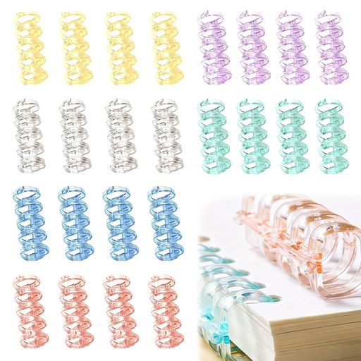 🏷️【正確なサイズ設計】色彩缤纷な6色24個セットが、穴径15mm、穴間隔6mmの規格に正確対応。高さ42mmの設計でA4/B5/A5用紙をしっかり保持し、資料整合を完美にサポート。 🏷️【丈夫で長寿命】高品...