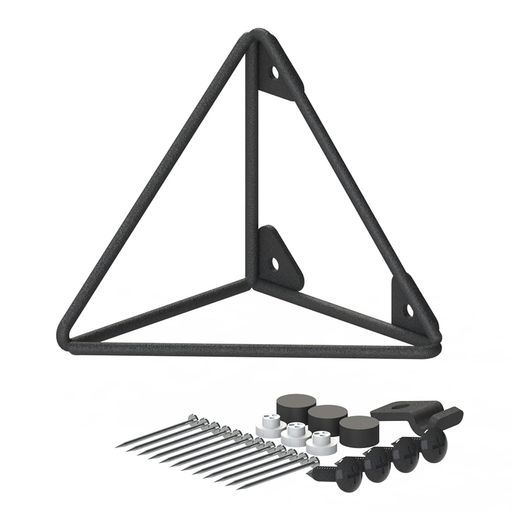 【商品サイズ】幅 9cm x 奥行 9cm x 高さ 9cm【使用荷重】3kg【カラー】ブラック 【セット内容】トライアングルフレーム1本、棚固定金具1個、固定ねじ4本、ピン12本(予備含む)、ピンガイド3個、ピンカバー3個、取扱説明書 【...