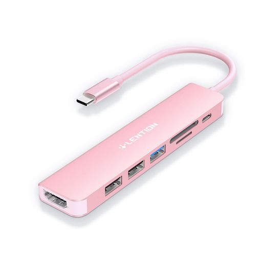 【プロ級の大画面&amp;高速接続 - 7in 1 ハブ】 たった1つのUSB-Cポートから、4K@60Hzの超滑らかな大画面出力(HDMI)、最大100WのPD高速充電、5Gbpsの超高速データ転送(USB3.0x1、USB2.0x2)、...