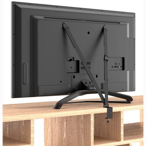 【天板に設置したテレビや液晶モニター用の転倒防止ベルトです】液晶TVと天板付きのTVラックを固定することで、地震などによる液晶TVの転倒を防ぎ、落下によるケガを防止する転倒防止ベルト。小さなお子様のいる家庭では、お子様による転倒アクシデント...