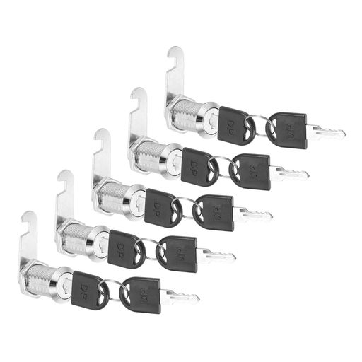 取り付け穴直径:18mm/0.70;最大パネル厚:15mm/0.59;シリンダーセクション:18x16mm/0.71x0.63(長さx幅);ロックトング:47mm/1.85;梱包リスト:引き出しロック5個と鍵 利点:引き出しロックは、亜鉛合...