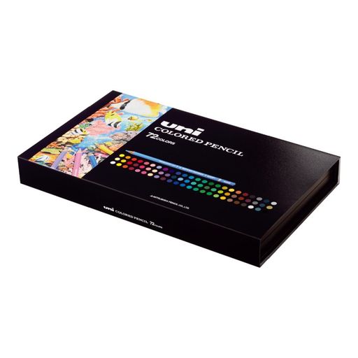 使いやすく収納しやすいオリジナルケース入り 72色セット 丸軸 重量:1469g サイズ:幅235mmx高さ380mmx厚さ45mm