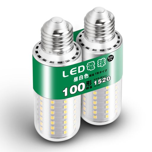 家電照明 💡【製品仕様】LED電球 E26 100w 昼白色 T形タイプ、全光束:1520lm、色温度:昼白色 5000K、電球サイズ:Φ40* 125mm 💡 電球 LED E26 100W 白熱電球、EF...
