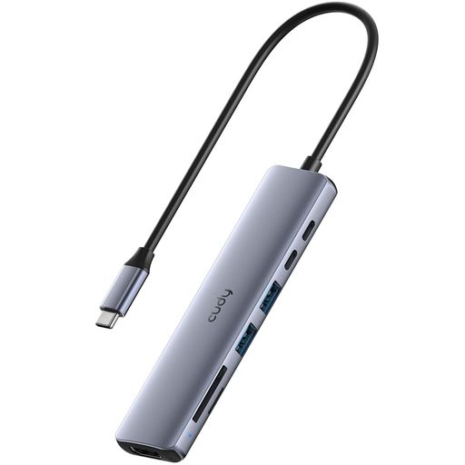 7-in-1接続:HDMIポート1個、USB-C 5Gbpsポート1個、USB-A 5Gbpsポート2個、SDカードスロット1個、TFスロット1個、100W PDポートをUSB-CノートパソコンまたはPCに接続。 優れた安定性:内蔵の先進チ...