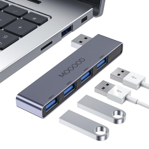 【USB拡張】このUSBハブは、1つのUSBポートを4つのUSBデータポートに変換します。ノートブックPCのポートが少ない問題を解決し、HDD間でデータを共有する問題を解決し、重複した抜き差しに別れを告げる。 【プラグアンドプレイ】ソフトウ...