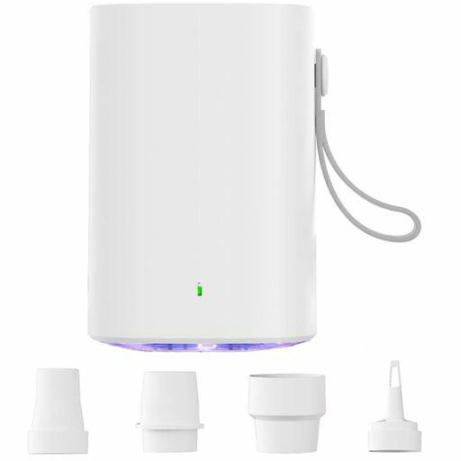 2つの圧力単位&amp;4つのノズル: 圧力単位はスイッチボタンで "5KPA"、"2KPA"の2種類から選択できます。4種類のアタッチメントが付属しており、キャンプ用のインフレーターマットやエアークッションの充気はもとより、BBQの火起こ...