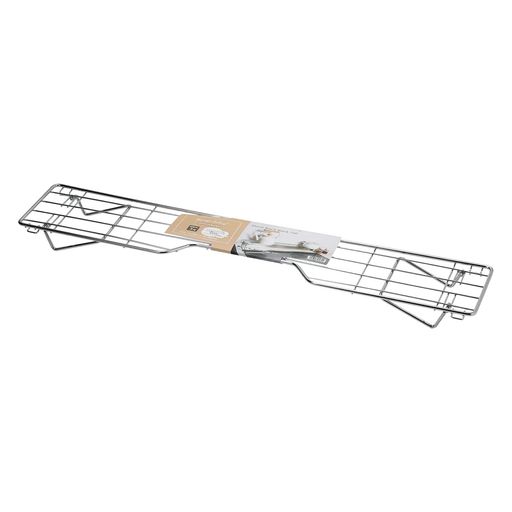 製品サイズ:(約)幅77.5x奥行15x高さ11cm 製品重量:(約)0.8kg 素材・材質:本体/鉄(クロムめっき)、すべり止め/合成ゴム 生産国:中国 耐荷重:(約)3kg