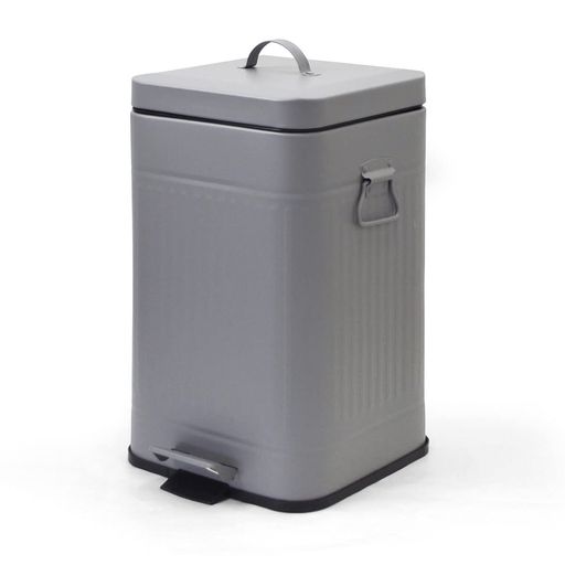 サイズ:W23xD30.5xH42.5cm 容量:12L 重量:約2kg 材質:本体/スチール、中容器/ポリプロピレン ペダルを踏むと開くフタ付き。丸洗いができる中容器付き。