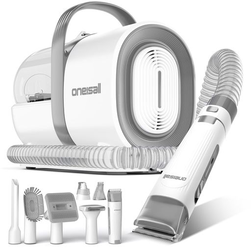 犬猫の毛や髪のグルーミング 【ブラシと掃除機を一体化したペット用グルーミングセット】従来のペットバリカンやブラシと違って、OneisallLM2はペットのグルーミングツールと掃除機を組み合わせ、トリミングしたりブラッシングしたりすると同時に...