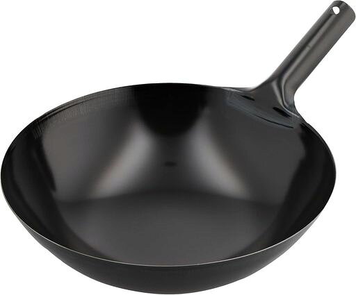 ソテー、揚げ物 サイズ:内径φ330x95mm 素材・材質:鉄ブルーテンパー材/クリアラッカー塗装 生産国:日本/燕市