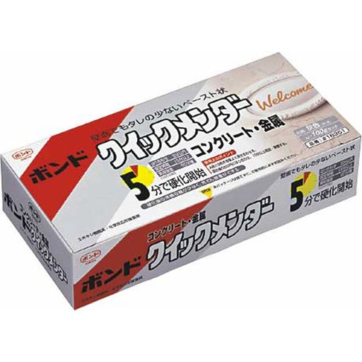 金属、コンクリート、ブロック、タイル、陶磁器、木材の接着、機械器具、家具、建具、構造物の補修 個装形態:箱 性状:エポキシ樹脂系 2液混合型、5分硬化開始、充てん性、高接着性、高強度、耐久性 金属・コンクリート・ブロック・タイル・陶磁器・木...
