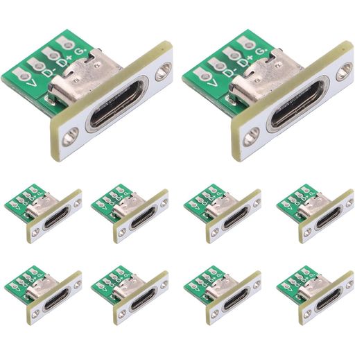 パッケージ内容 - USBタイプCメスソケットDIY OEMコネクタ10個入り。タイプCコネクタはリバーシブル設計で、コネクタの前面と背面の両方をタイプCデバイスに差し込んで通常使用することができます。 仕様 - タイプCメスピン:16ピン...