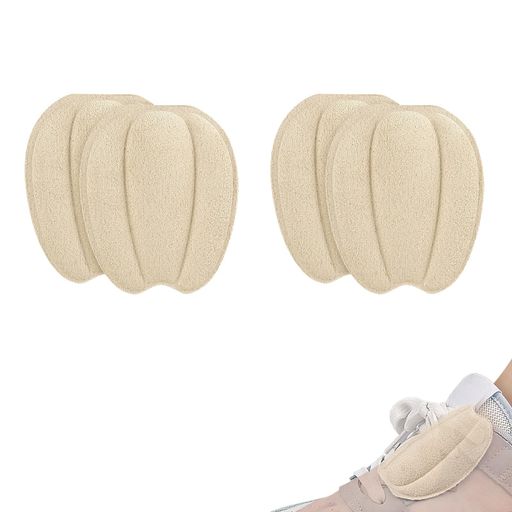 【サイズ】:男女兼用のフリーサイズの足の甲パッドや靴擦れ防止パッドで、横幅約6.2cmx縦幅約7.5cmx厚さ約0.6cmとなっており、靴が大きい場合でも使いやすいサイズです。 【素材の柔らかさ】:柔らかい起毛皮革で作られた足の甲パッドや靴...