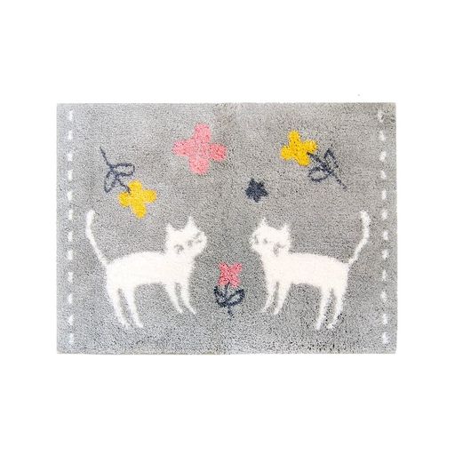 サイズ:約40cmx55cm(マットの高さ 約13mm) 素材:アクリル100%(特殊吸水素材・抗菌防臭加工) すべり止め加工 生産国:日本 毛羽立ちが良く、繊細な表現が特徴のウィルトン織り。