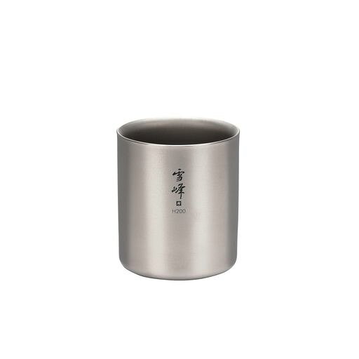 冷たい飲み物 材質:チタニウム サイズ:φ67x78mm 容量:200ml セット内容:本体、メッシュケース 機能:ダブルウォール、スタッキング