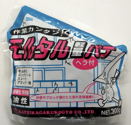 建物修理、建材接合 色目:グレー 成分:フィラー、ポリオレフィン、顔料、その他 ヘラ付き 補修用パテ 作業性に優れる