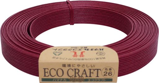 サイズ:約15mm巾(12本) 5m巻 品番:2233 仕様:クラフトテープ 色・柄:Col.26 茜色 素材:パルプ(再生紙)100%