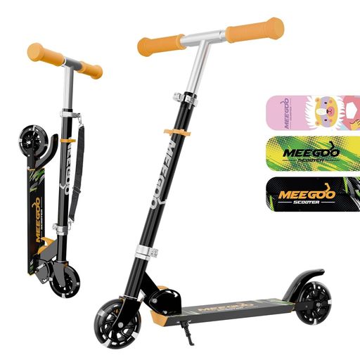 【安全でクールなタイヤ】MEEGOO2輪キックスクーターには、動きを感知すると点灯し、乗車後は消灯するモーションセンサー付きの大型120mmLEDホイールが装備されています。また、ABEC-7の高品質タイヤは、凹凸のある歩道や荒れた路面でも...