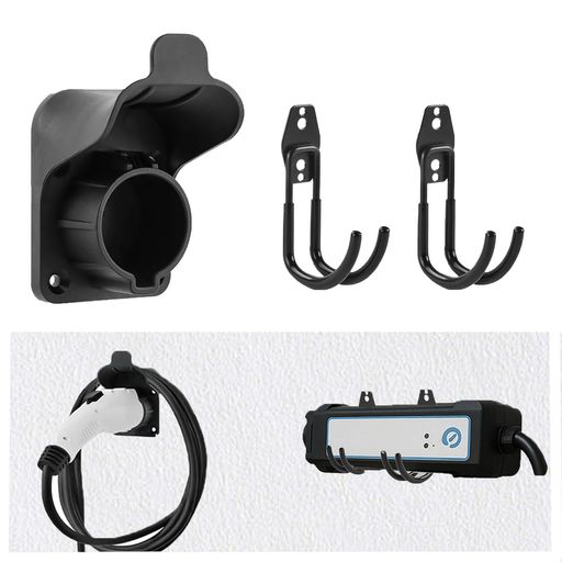 【EV充電器収納セット】:本製品は充電ケーブルと充電ガンをスマートに収納できる専用バッグと、ケーブルホルダーの2点セット。家庭用充電スペースをすっきり整理し、使いやすさと安全性を両立します。 【充電ケーブル&amp;充電ガンもスッキリ収まる...