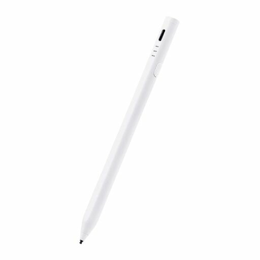 スイッチを長押しするだけで、iPadモードとその他のスマートフォン・タブレットに使える汎用モードに切り替えられる、アクティブタッチペンです。 ※全てのタッチパネル電子端末での動作を保証するものではありません。 LEDランプが、iPadモード...