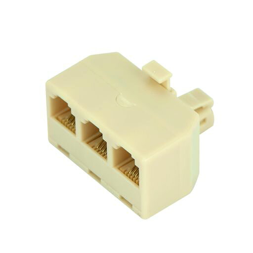 色:ベージュ 製品名:RJ 11電話分岐器(スプリッタ);タイプ:RJ 11 6 P 4 C雄プラグ 製品材料:ABSプラスチック