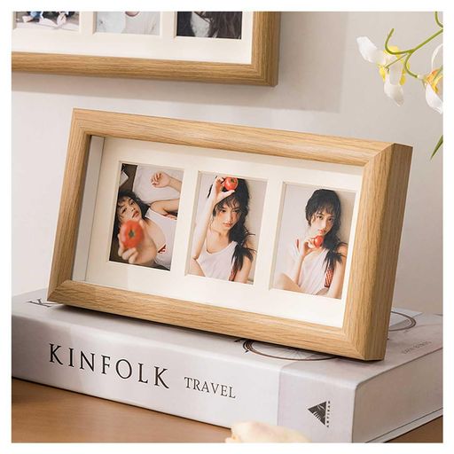 【サイズ】:フレーム内寸:10x20cm、対応写真サイズ:4.6x6.2cm(インスタント写真/ポラロイド写真の展示に最適) 【材質】:この上品な木製インスタントカメラフォトフレームは、大切な瞬間を飾るのに最適です。高品質な天然木材を手作業...