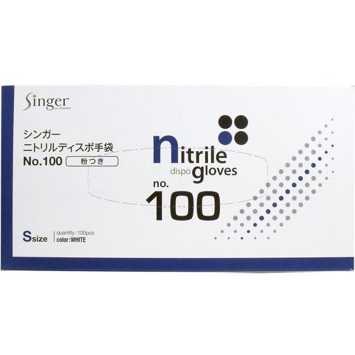 商品サイズ (幅x奥行x高さ) :幅245mmx奥行75mmx高さ125mm 原産国:中国 内容量:100枚入 材質:ニトリルゴム