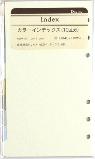 入数:10枚入り インデックス上 10区分 聖書サイズ