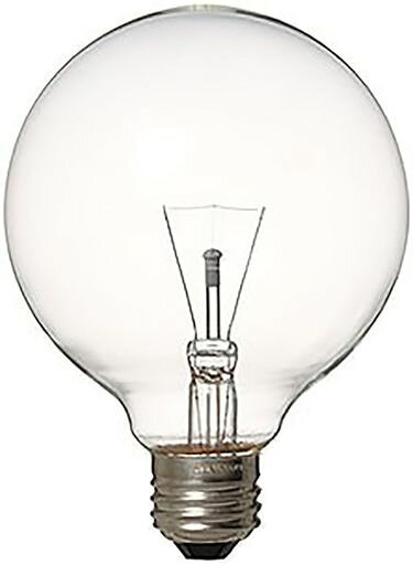 サイズ(約):幅95x奥行95x高さ127mm 本体重量(約):53g 口金:E26 定格電圧:100/110V、消費電力:38W 定格寿命:4000時間、調光対応:対応